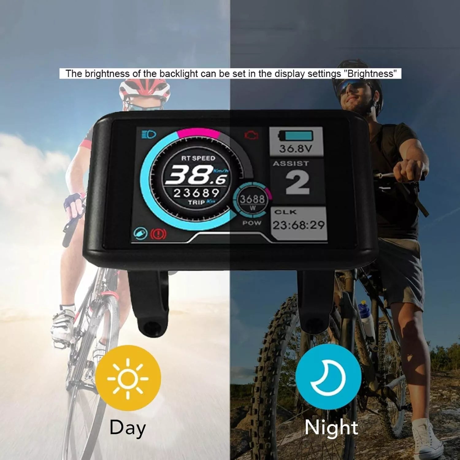 Electric Bike Bicycle Panel UKC1 Colored LCD Display For E-Bike Kit ...