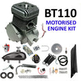 110cc Bicycle Motor Kit Push Bikes Motorized 2 Stroke Petrol Gas Engin ...