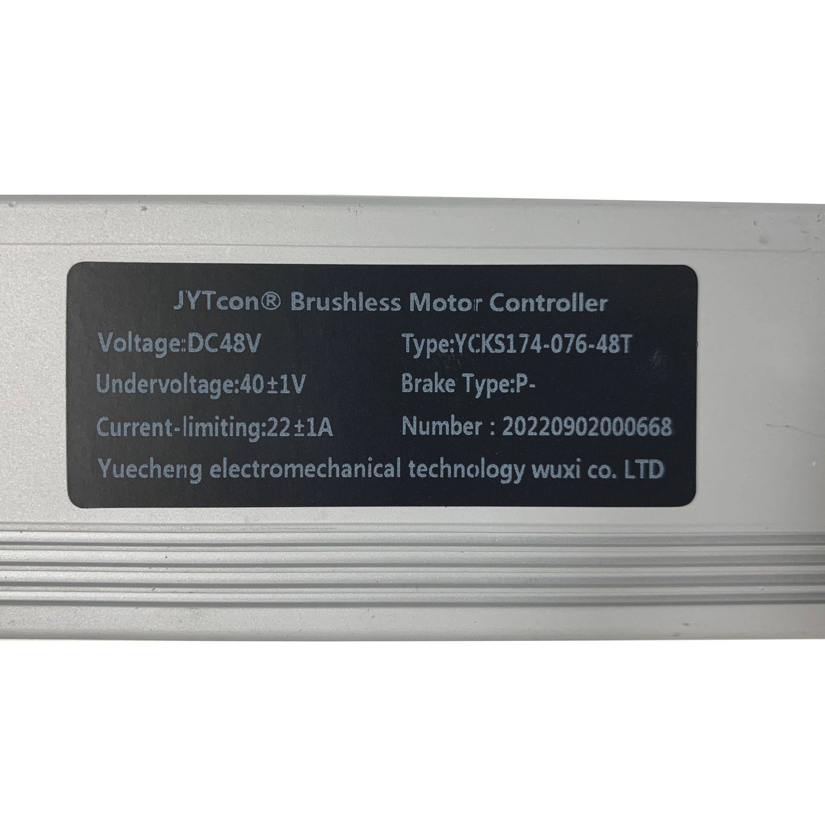 JYTcon Brushless Motor Controller 48V 22A For EBike Waterproof Plug ...