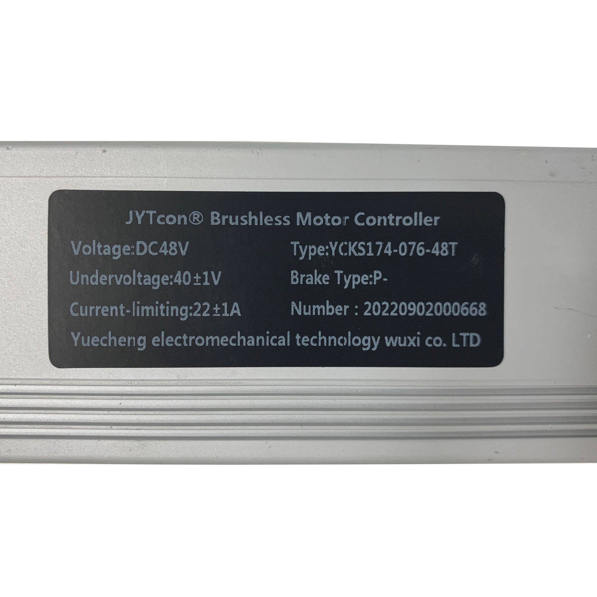 JYTcon Brushless Motor Controller 48V 22A For EBike Waterproof Plug ...