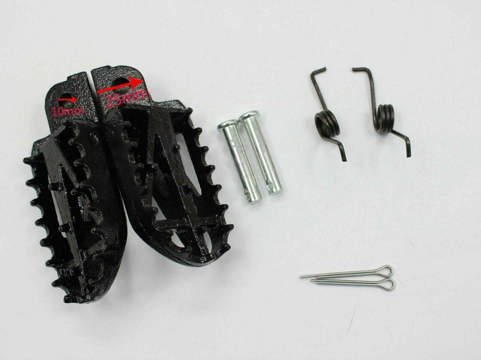 Steel Universal Folding Foot Pegs Footpegs for Dirt Pit Bike Motorcycl ...
